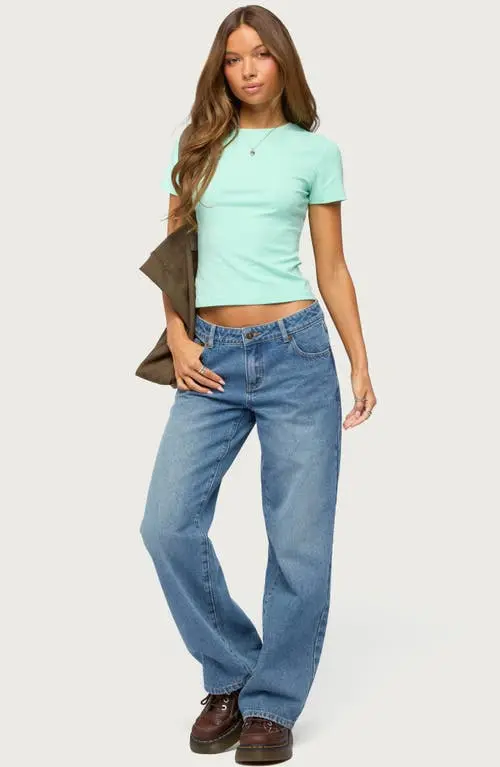 EDIKTED Marleaux Fitted Stretch Cotton T-shirt