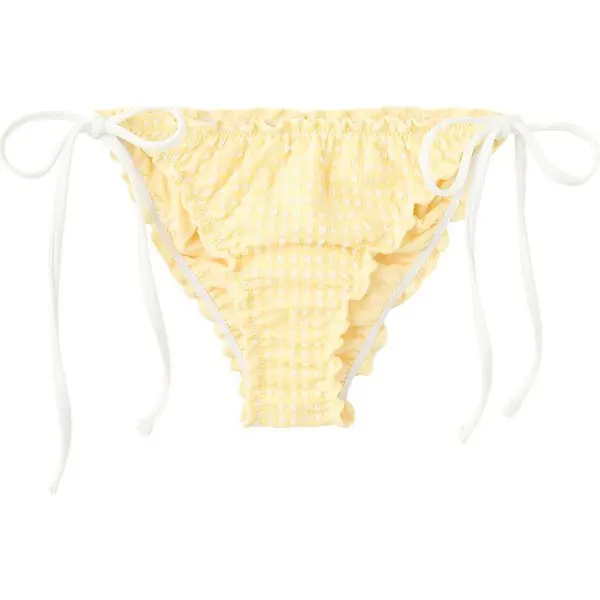 Mango Gingham Side Tie Cheeky Bikini Bottoms