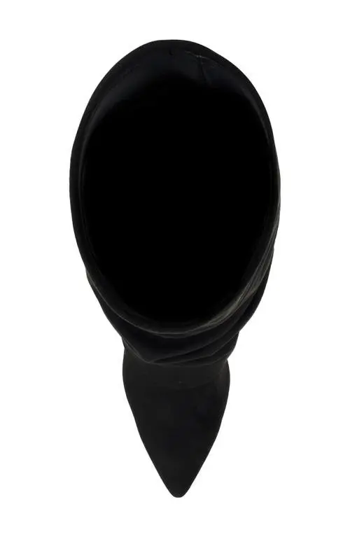 Guess Geima Pointed Toe Slouch Foldover Boot - Black