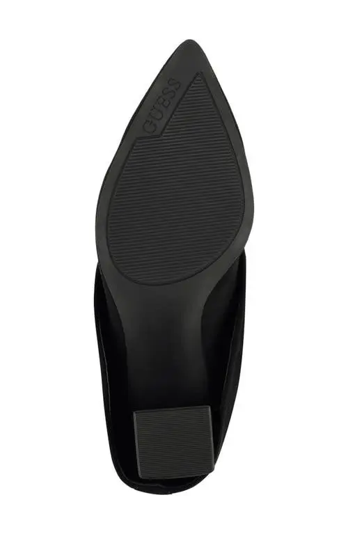 Guess Geima Pointed Toe Slouch Foldover Boot - Black