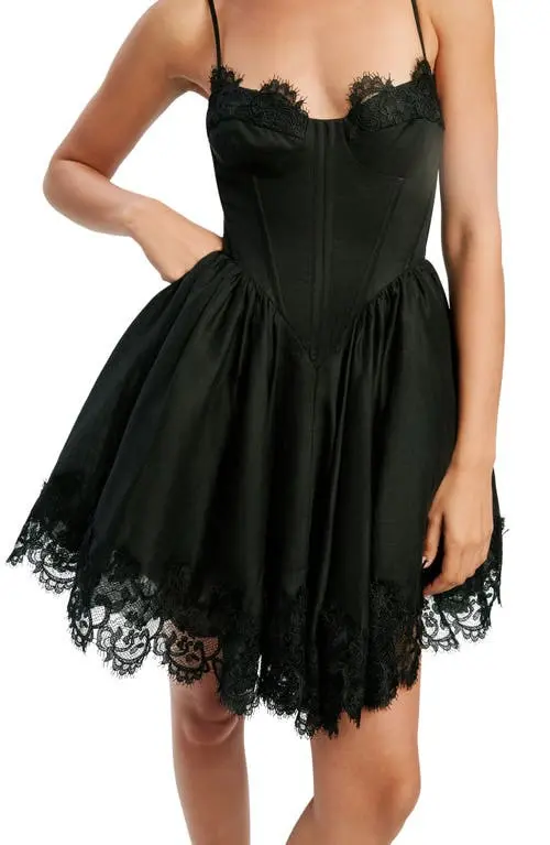 Bardot Ashta Lace Detail Mini Dress