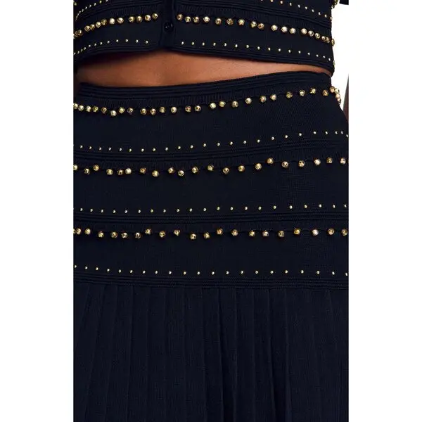 Sandro Short Skirt With Tassels - Black