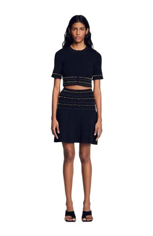 Sandro Short Skirt With Tassels
