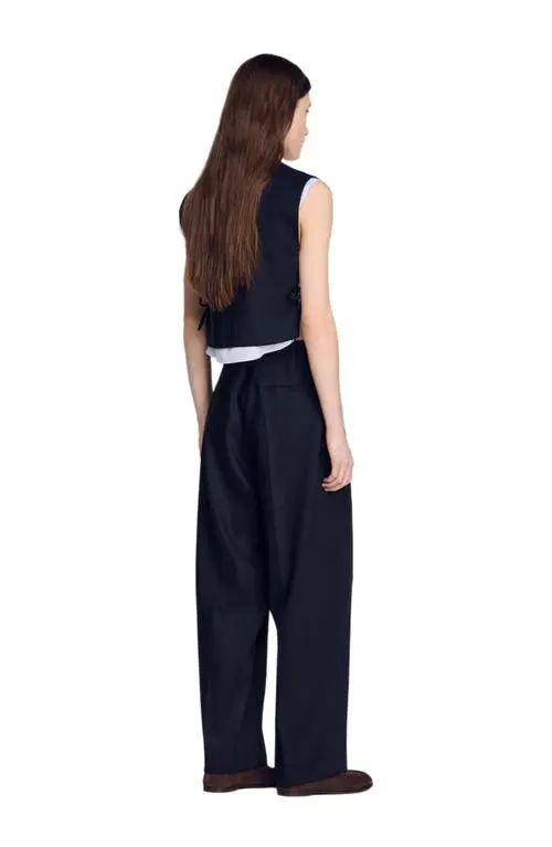 Sandro Striped Wool Trousers