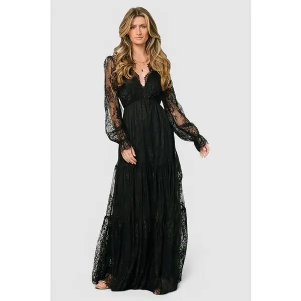 BALTIC BØRN Gloria Lace Maxi Dress - Black