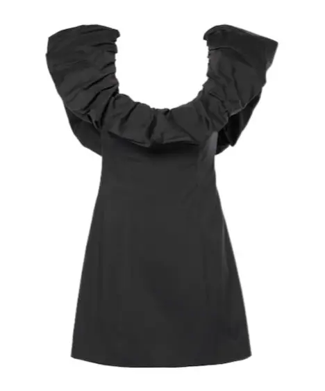 SIR. Jones Ruffled Cotton-blend Minidress - Black