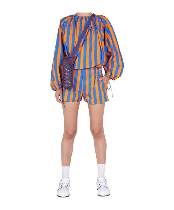 Sunnei Striped Elastic Waist Shorts