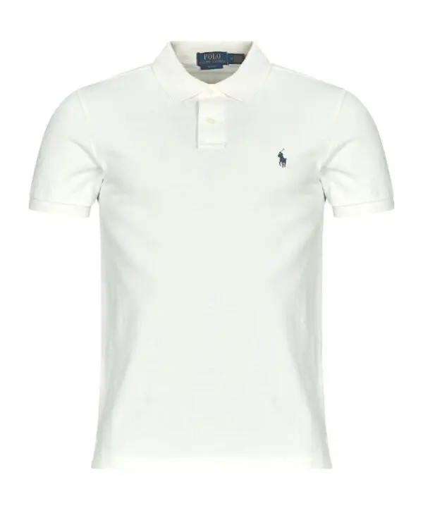 Polo Ralph Lauren Logo Embroidered Short-sleeved Polo Shirt - White