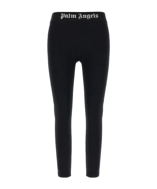 Palm Angels Logo Waistband Stretched Leggings