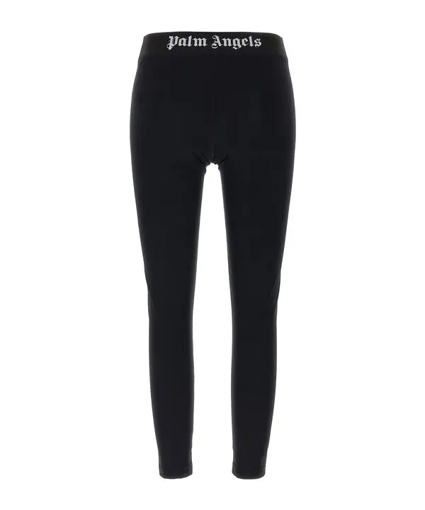 Palm Angels Logo Waistband Stretched Leggings