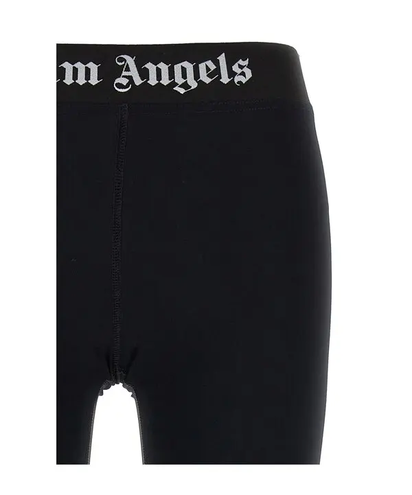Palm Angels Logo Waistband Stretched Leggings