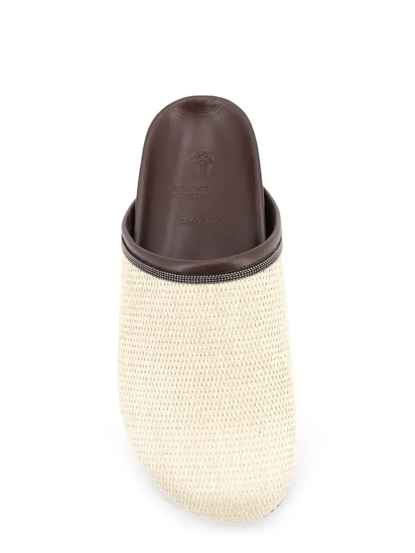 Brunello Cucinelli Woven Slip-on Mules