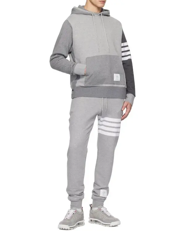 Thom Browne Logo Detailed Drawstring Hoodie