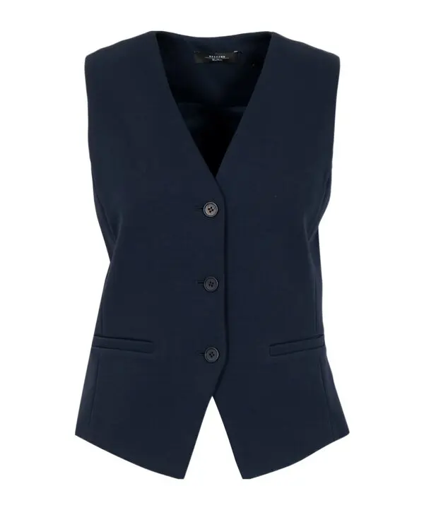 Max Mara Wkdpoggio V-neck Gilet - Blue