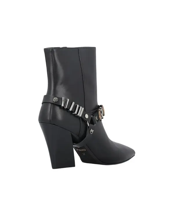 Pinko Pointed Toe Ankle Boots With Zip Closure