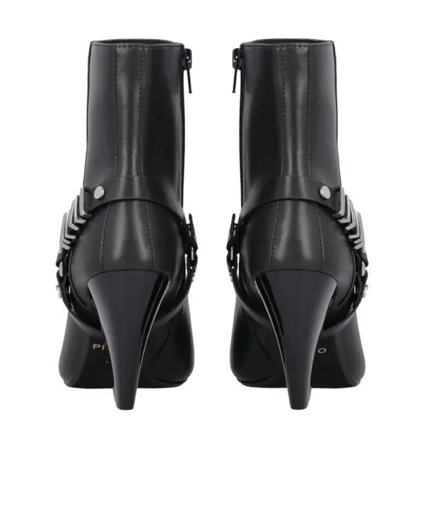 Pinko Pointed Toe Ankle Boots With Zip Closure