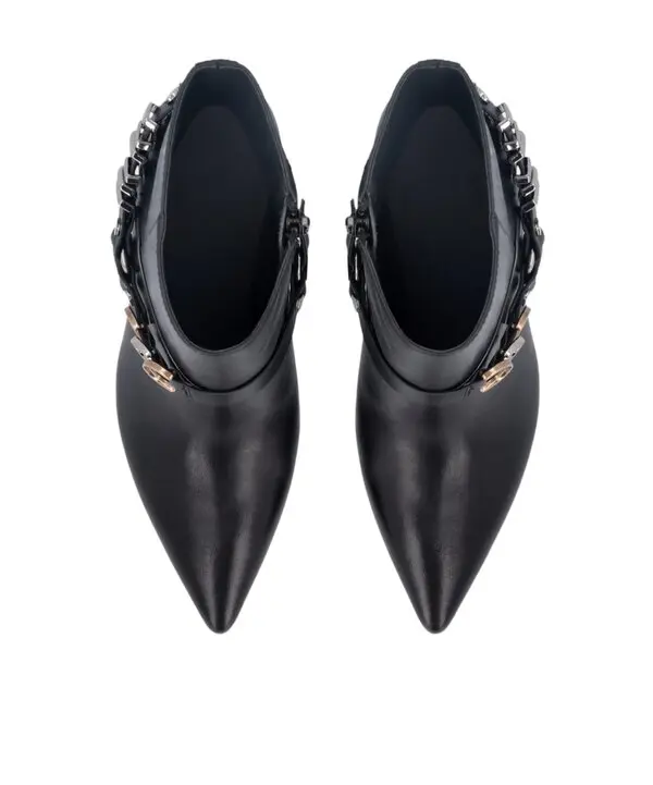 Pinko Pointed Toe Ankle Boots With Zip Closure