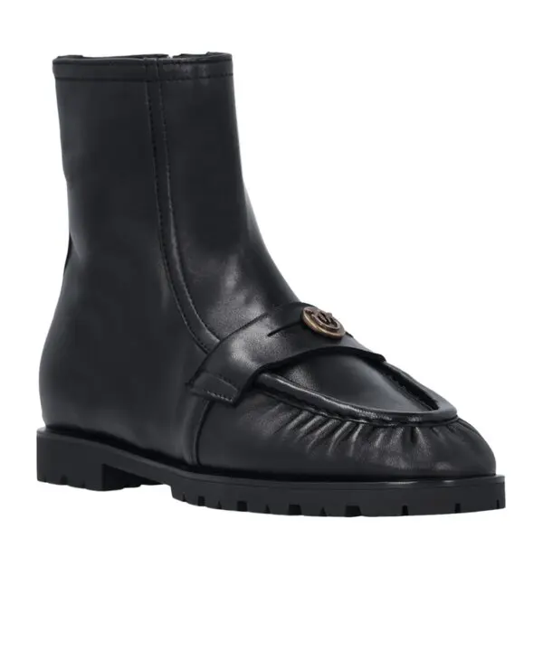 Pinko Love Birds Logo Plaque Booties