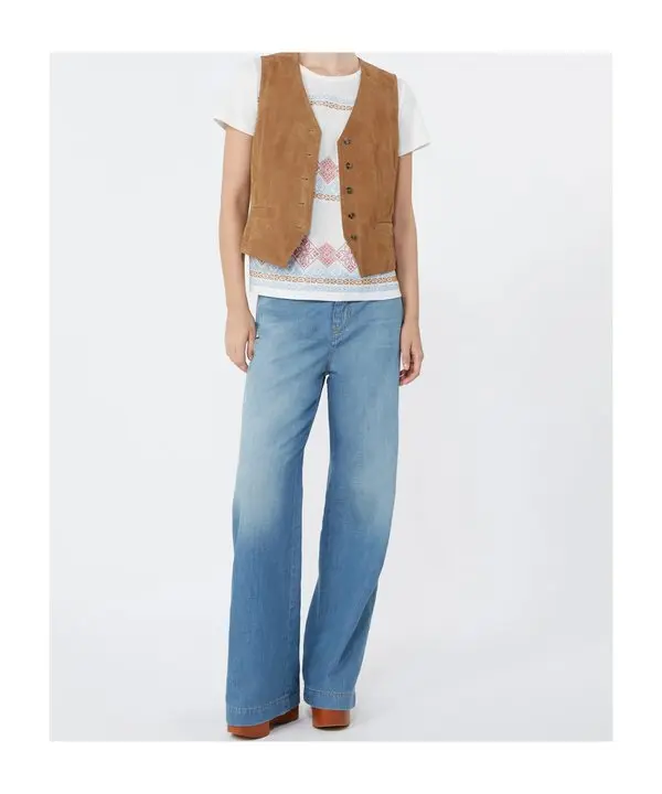 Max Mara Geometric Embroidery T-shirt - White