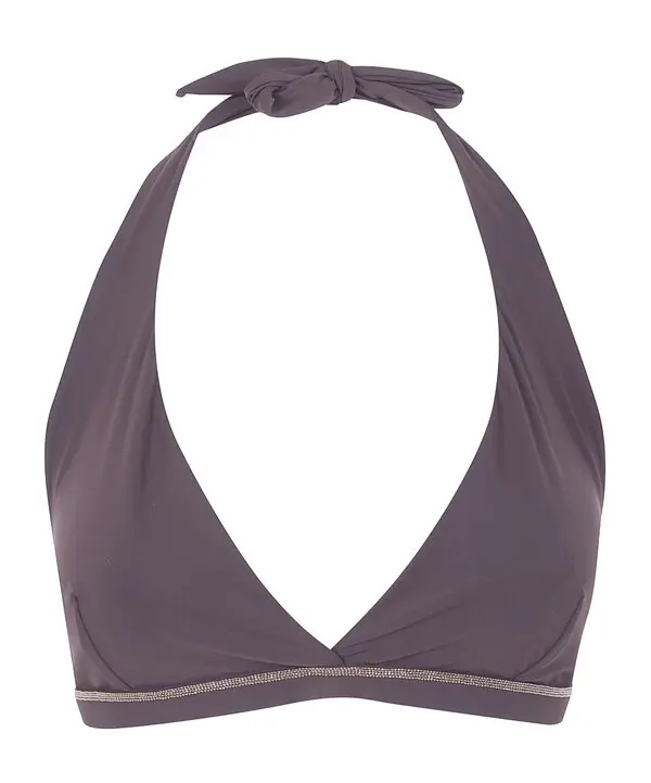 Brunello Cucinelli Tie-front Bikini Top