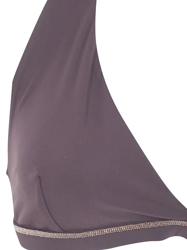 Brunello Cucinelli Tie-front Bikini Top