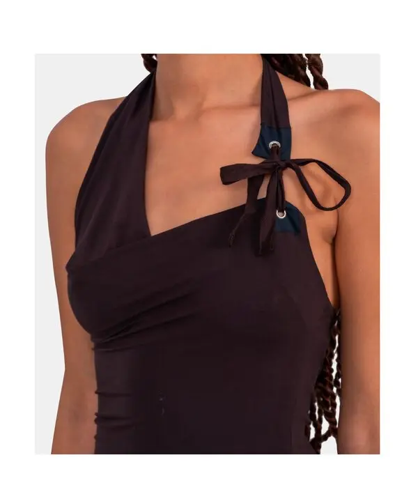 Paloma Wool Simulet Halter Top With Appliqué And Eyelets