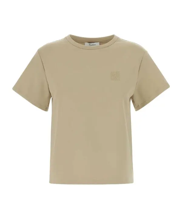 Max Mara Cotton Jersey Boxy T-shirt - Stone Color
