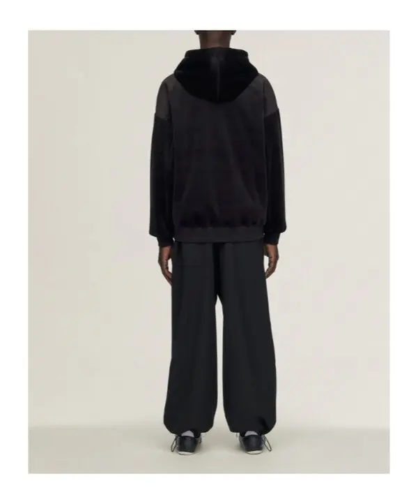 Y3 Velvet Corduroy Zip Hoodie