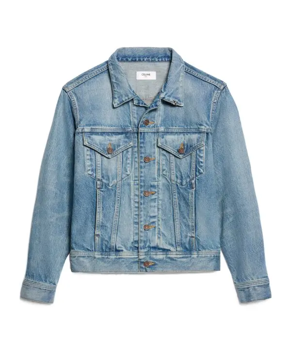 Celine Trucker Jacket In Cotton Denim