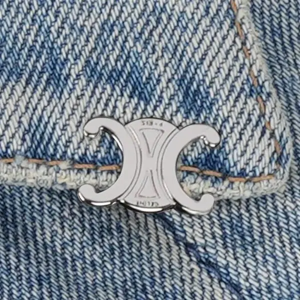 Celine Trucker Jacket In Cotton Denim - Blue