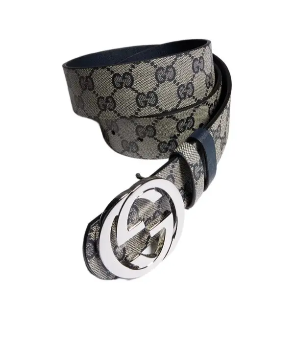 Gucci Reversible Belt With Interlocking G Buckle - Blue