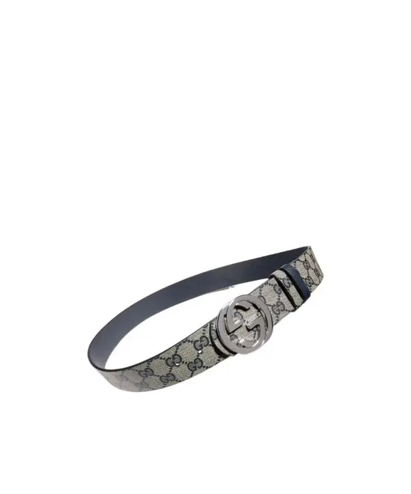 Gucci Reversible Belt With Interlocking G Buckle - Blue