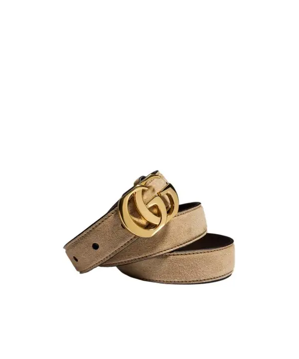 Gucci Gg Marmont Thin Belt - Sand-colored