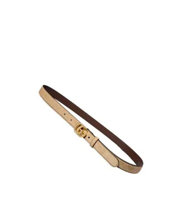 Gucci Gg Marmont Thin Belt - Sand-colored