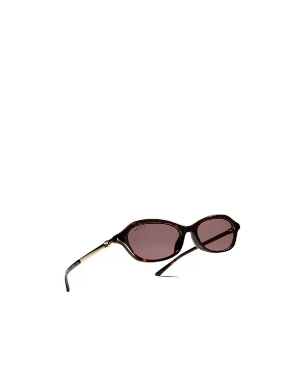 Gucci Oval Frame Sunglasses - Brown