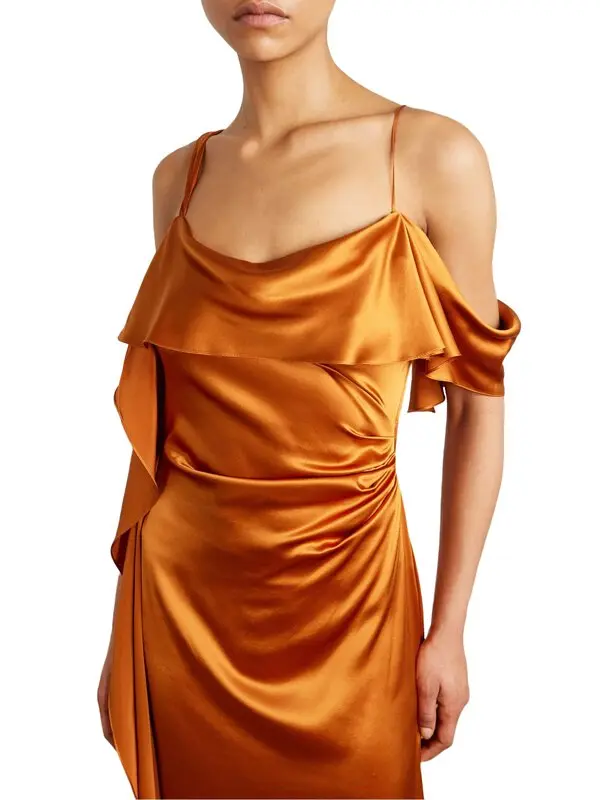 ROKSANDA Draped Silk-satin Gown