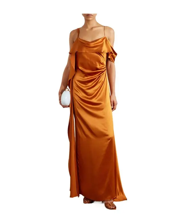 ROKSANDA Draped Silk-satin Gown