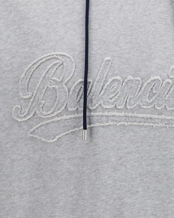 Balenciaga Long-sleeve Sweatshirt With Polo Collar And Drawstring