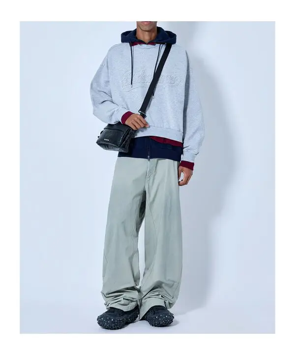 Balenciaga Long-sleeve Sweatshirt With Polo Collar And Drawstring