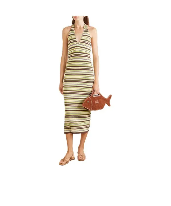 Staud Cleo Woven Suede Tote