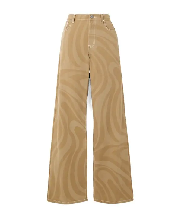 Emilio Pucci Printed Cotton-canvas Wide-leg Pants