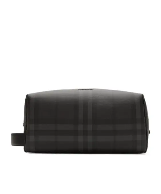 Burberry City Check Travel Pouch - Iron-gray