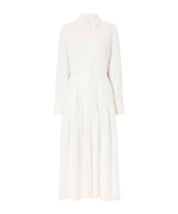 Erdem Embroidered Shirt Dress