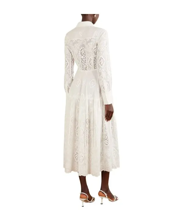 Erdem Embroidered Shirt Dress
