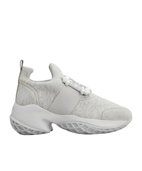 ROGER VIVIER Viv' Run Sneakers In Jersey - Grey