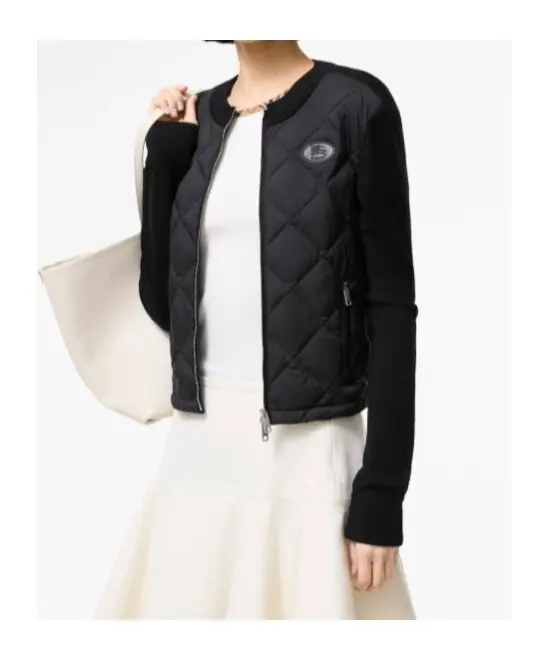 Burberry Quilted Nylon And Wool Jacket - Black