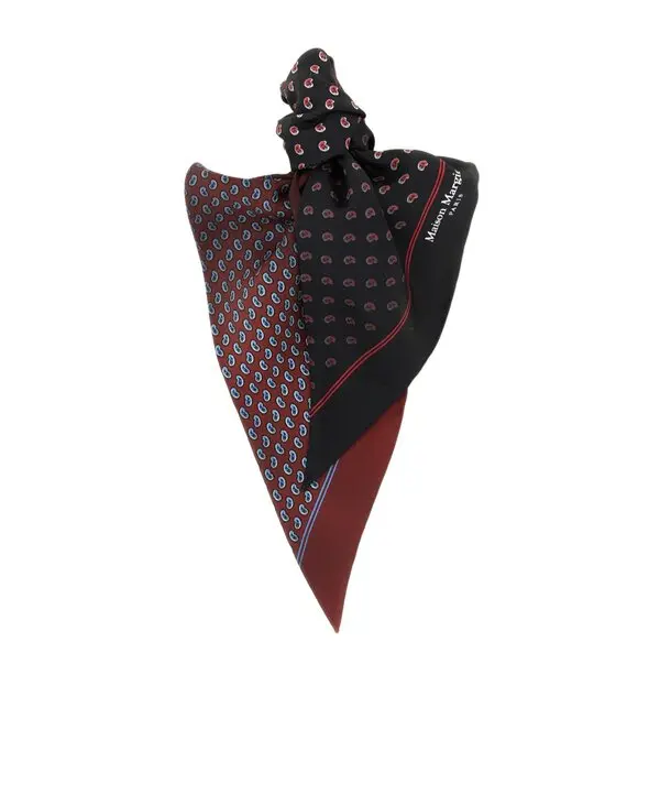 MAISON MARGIELA Paisley Print Double-sided Scarf - Black
