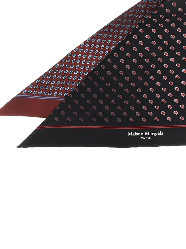 MAISON MARGIELA Paisley Print Double-sided Scarf