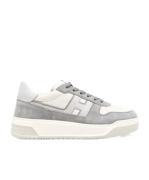 Hogan Logo Patch Lace-up Sneakers - No