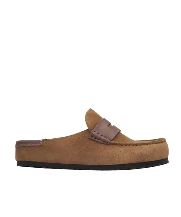 BIRKENSTOCK Naples Wrapped Suede Moc Toe Clogs